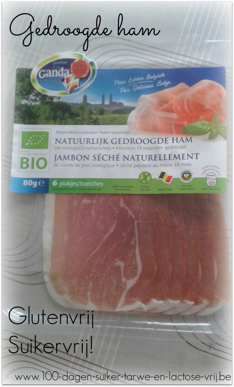 gedroogde-ham-zonder-suiker - 100 Dagen suiker, tarwe en lactose vrij